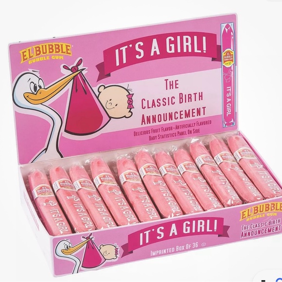 El Bubble | Party Supplies | El Bubble Its A Girl Pink Bubble Gum ...